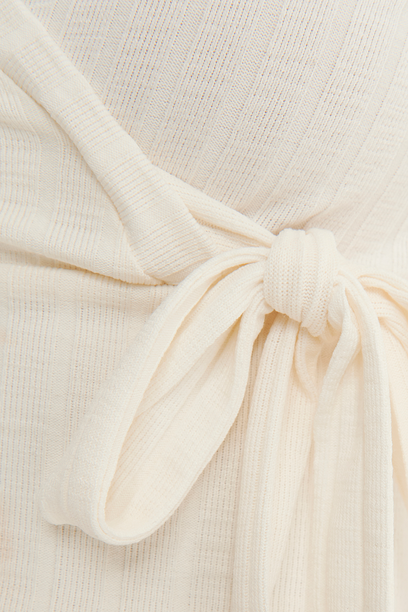 Wrap Rib Tie Top White | na-kd.com