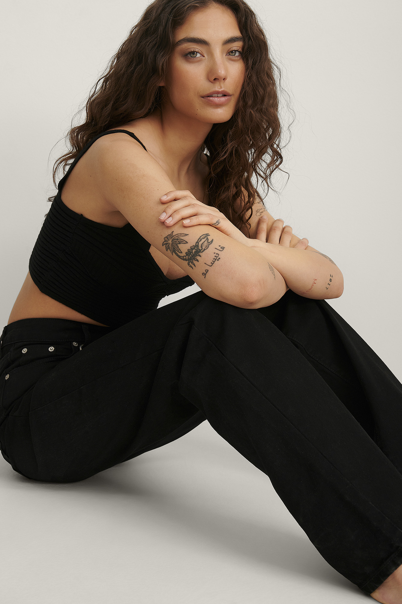 Knitted Bralette Black Na