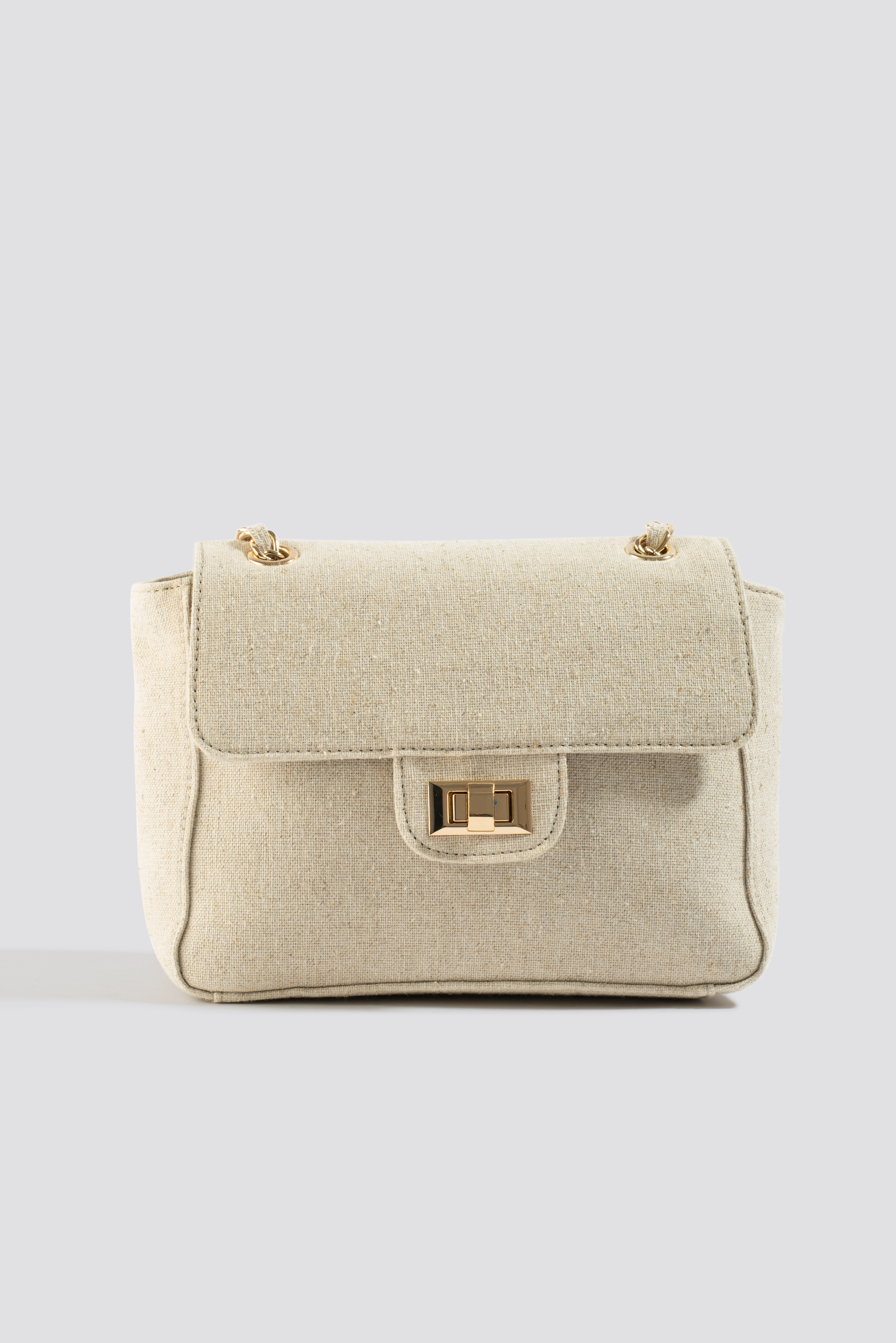 Cross Body Chain Detailed Bag Beige | NA-KD