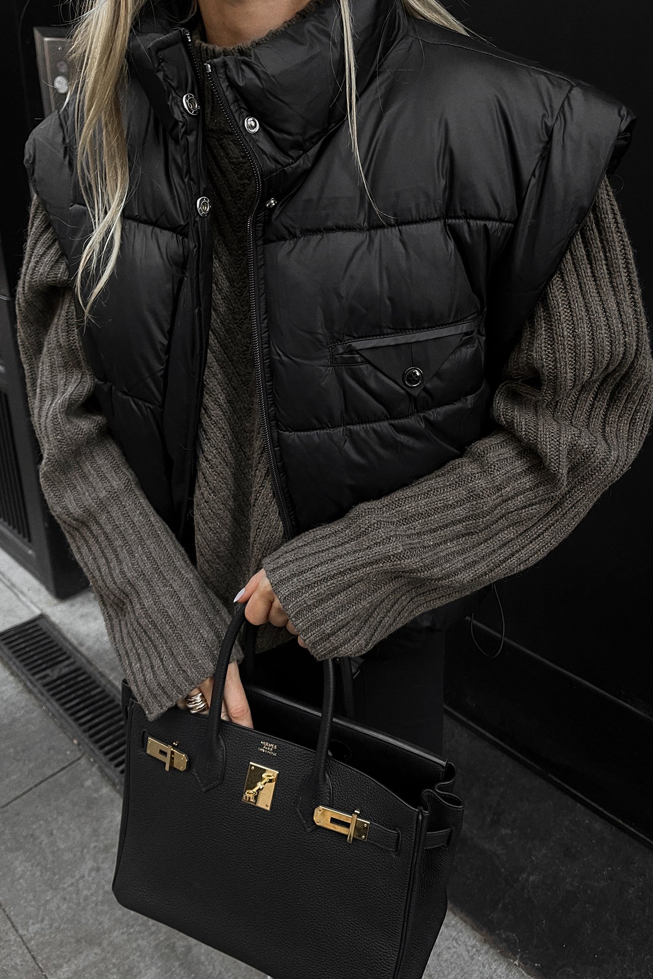 Oversized Rib Knitted Sweater Grey | NA-KD