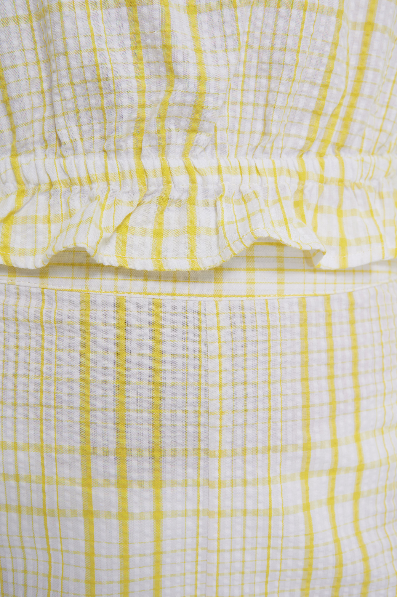 Cropped Seersucker Top Checkered | na-kd.com