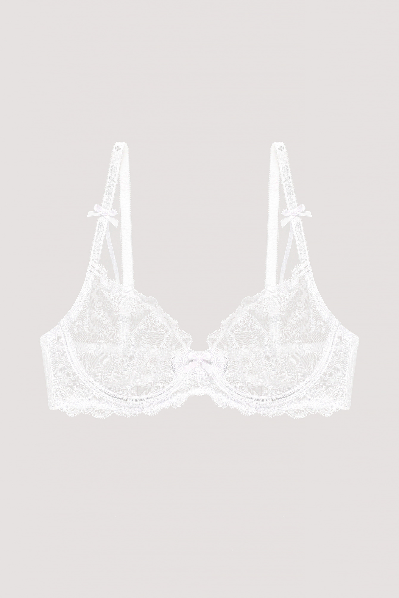 Qute Bow Detail Bra White | NA-KD