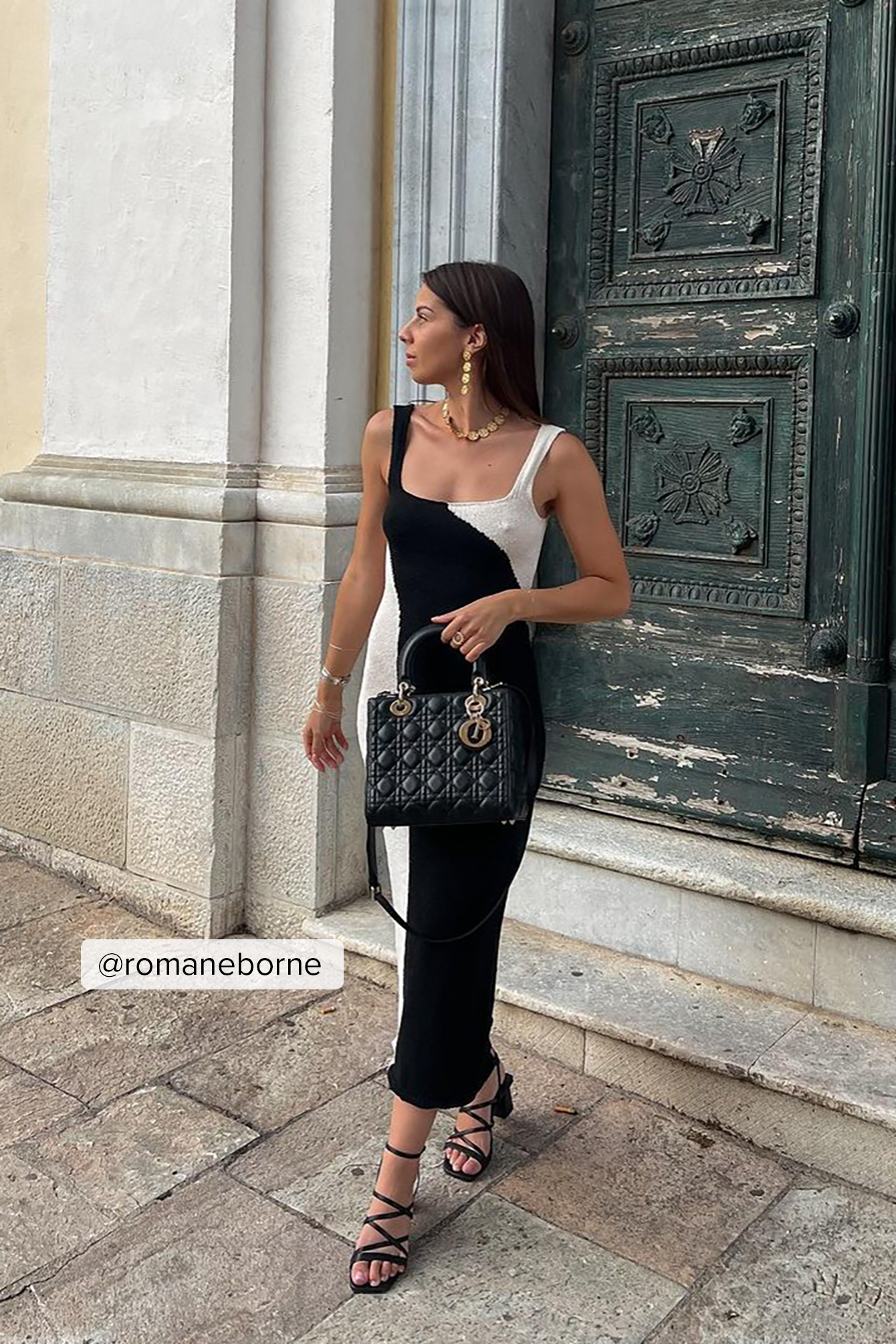 Two Colored Knitted Maxi Dress Multicolor | NA-KD