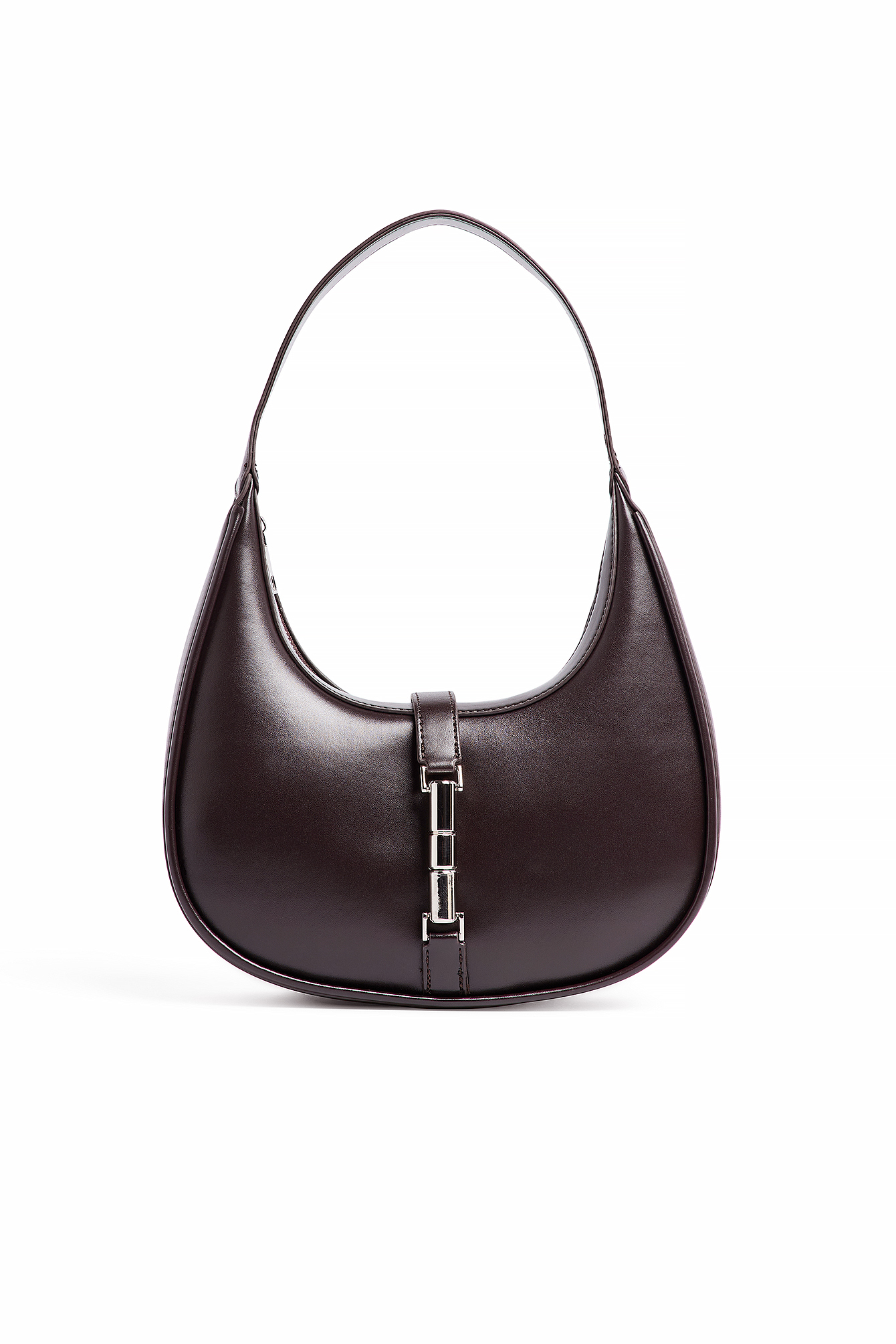 Rounded Magnet Closure Bag Brown | NA-KD