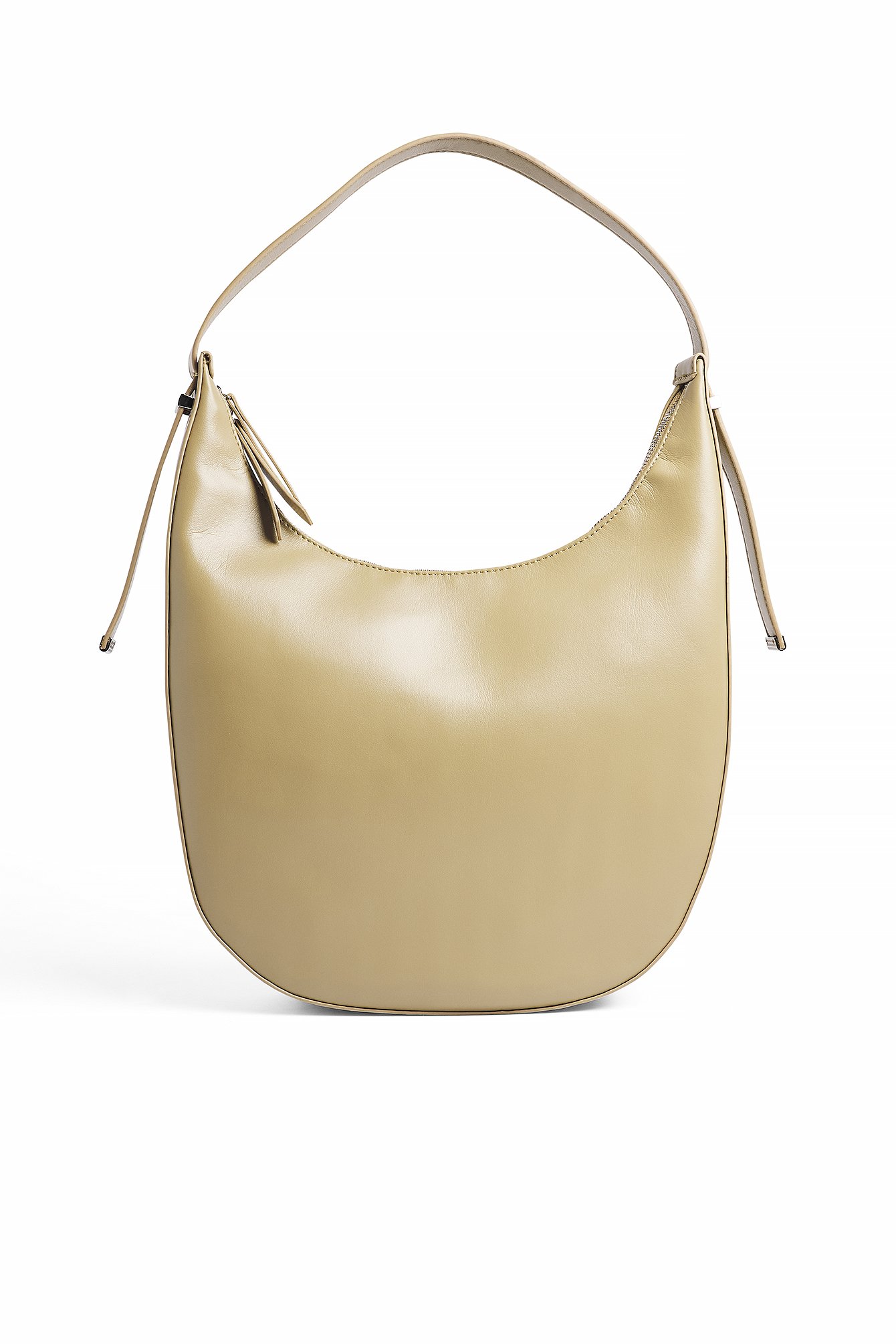 Rounded Metal Detail Bag Beige | NA-KD