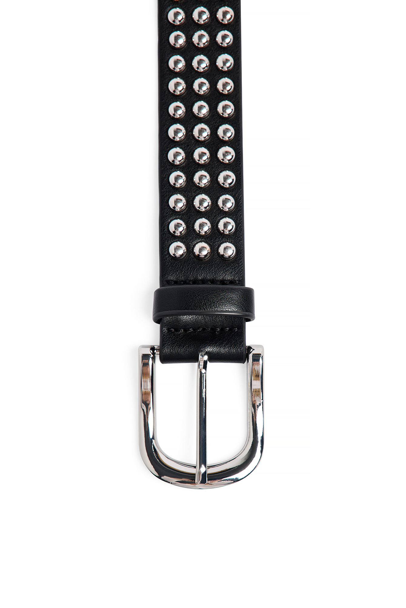 Rounded Studs Belt Czarny | NA-KD