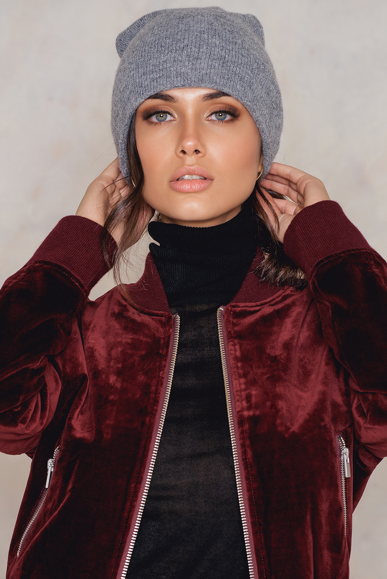 Elisa beanie Grau | NA-KD