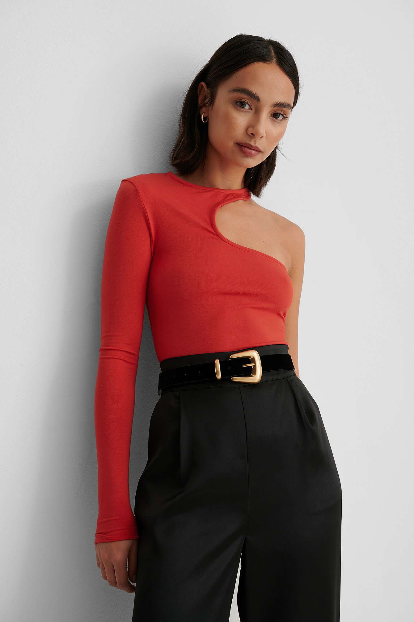 Cut Out Detail Top Red | na-kd.com