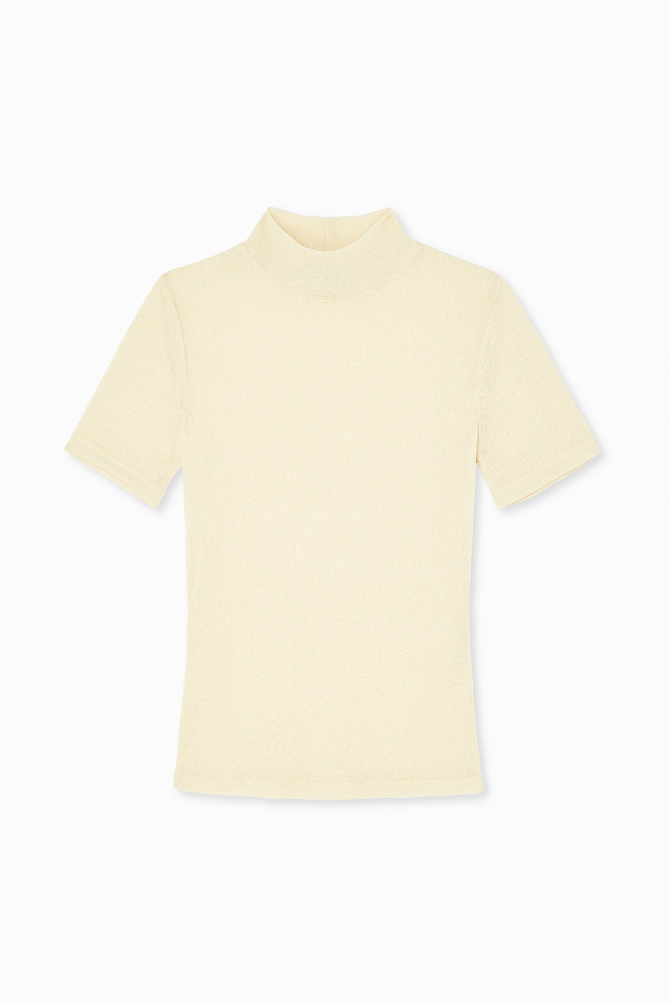 Sheer Short Sleeve Top Yellow | NA-KD