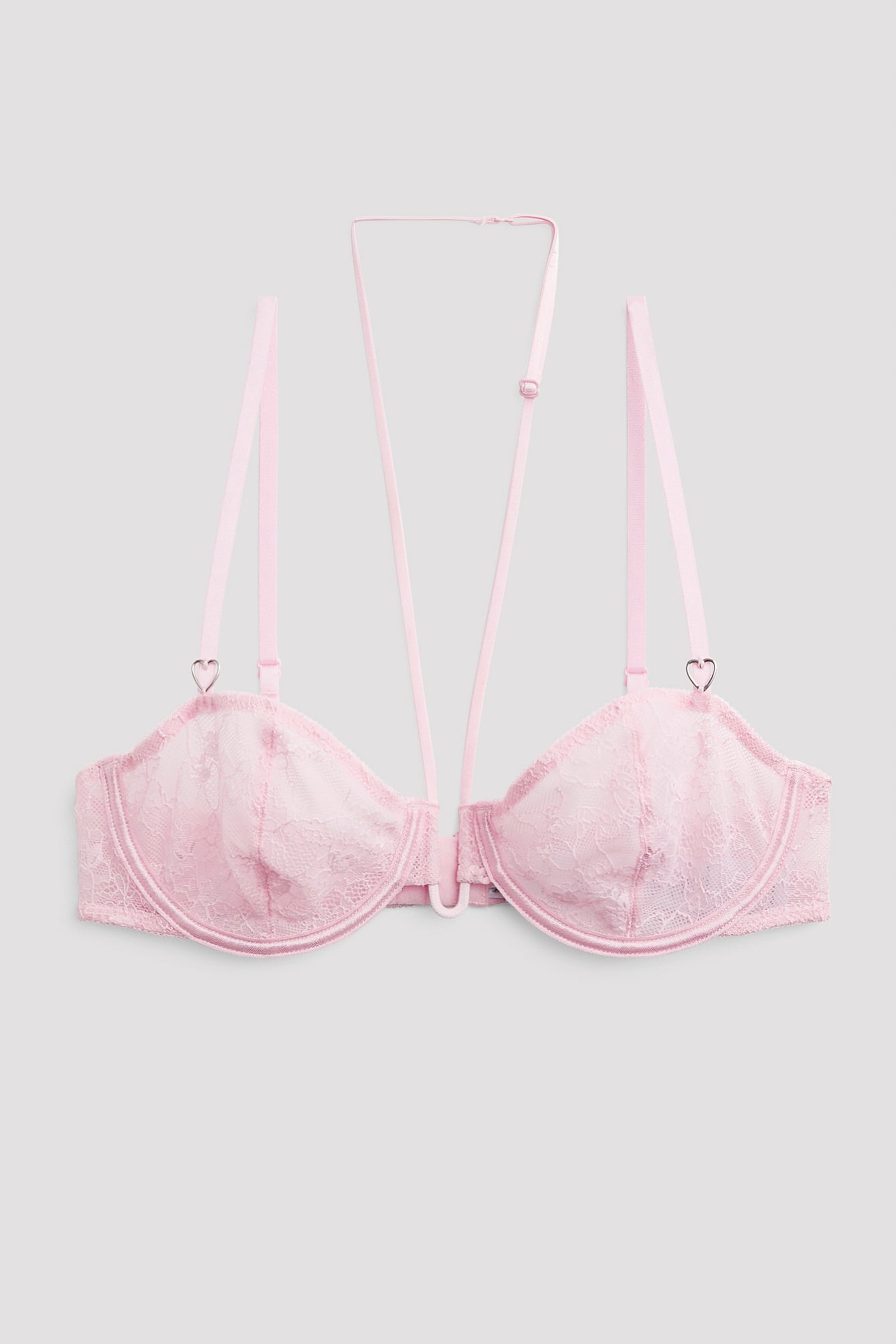 Small Heart Detailed Wire Bra Pink Na Kd