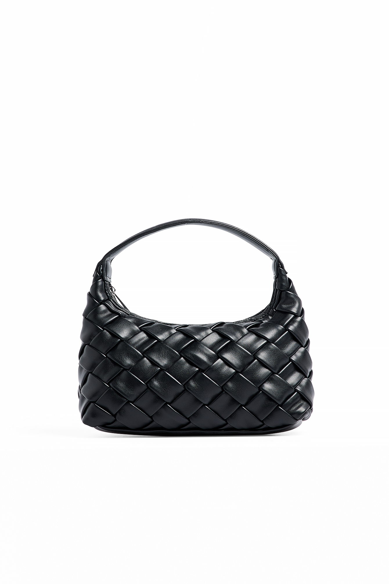 Small Woven Triangular Bag Black | NA-KD