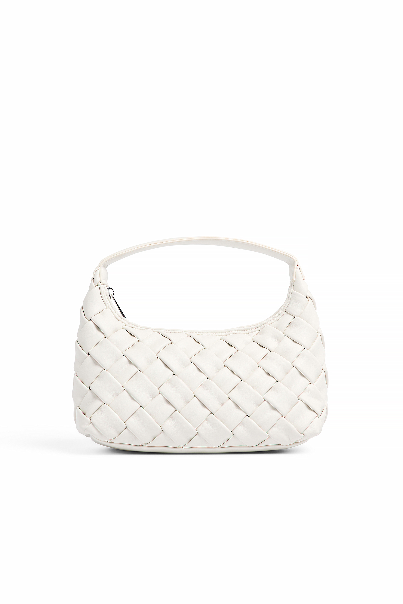 Small Woven Triangular Bag Offwhite | NA-KD