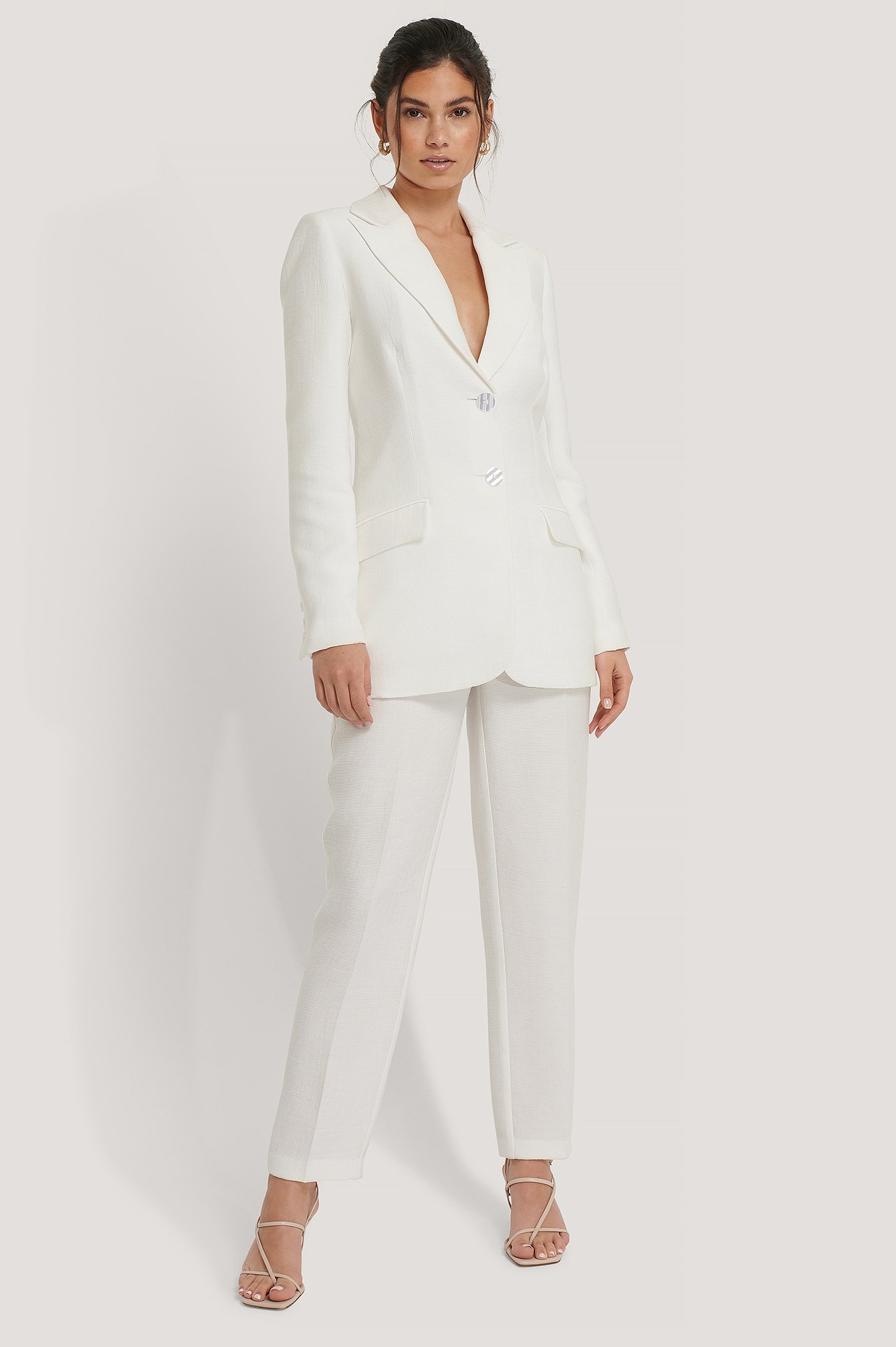 Structured Suit Pants Offwhite | na-kd.com