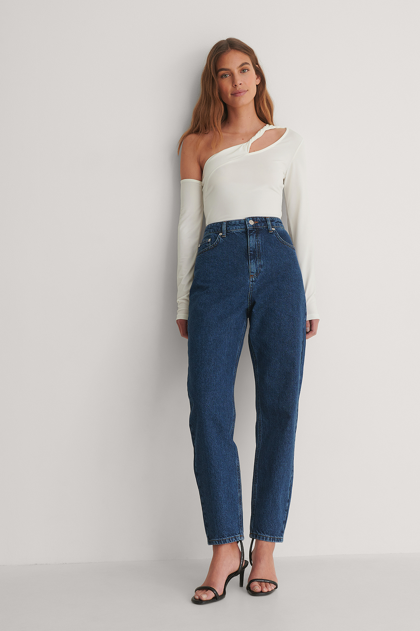 Cut Out Dropped Shoulder Top White | na-kd.com