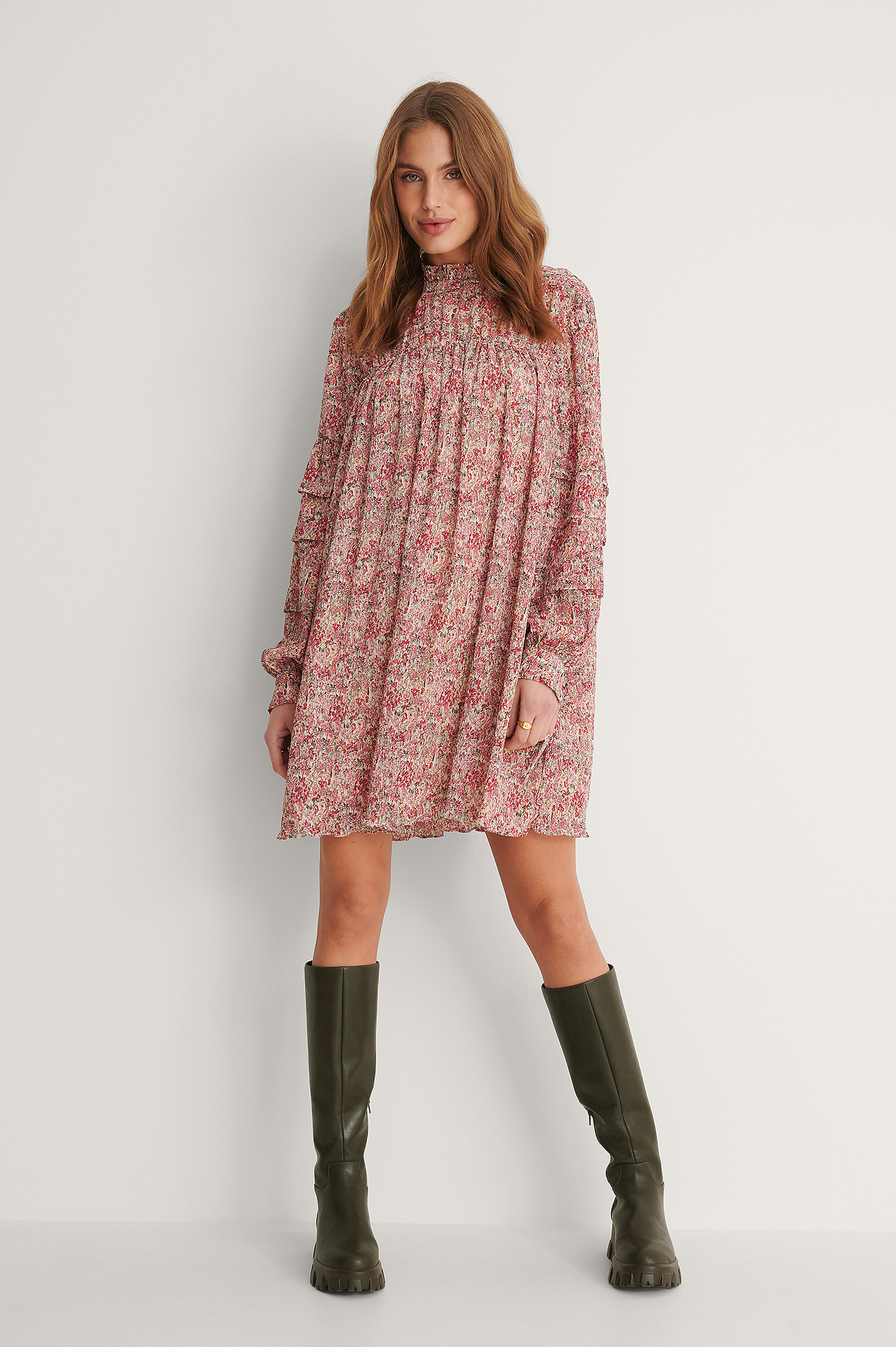 Strukturiertes Kleid Mit Blumendruck Blumen | na-kd.com