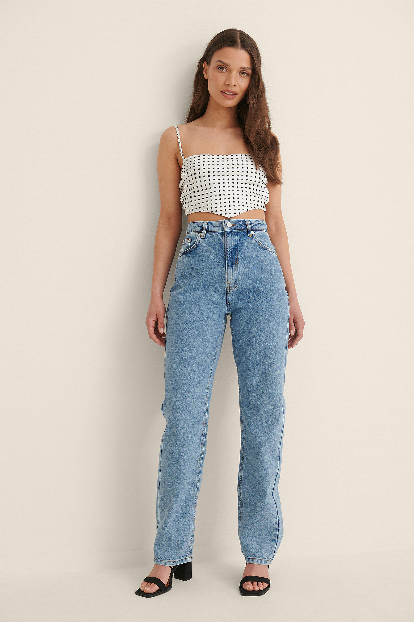 Back Smocked Mini Top Dotted | na-kd.com