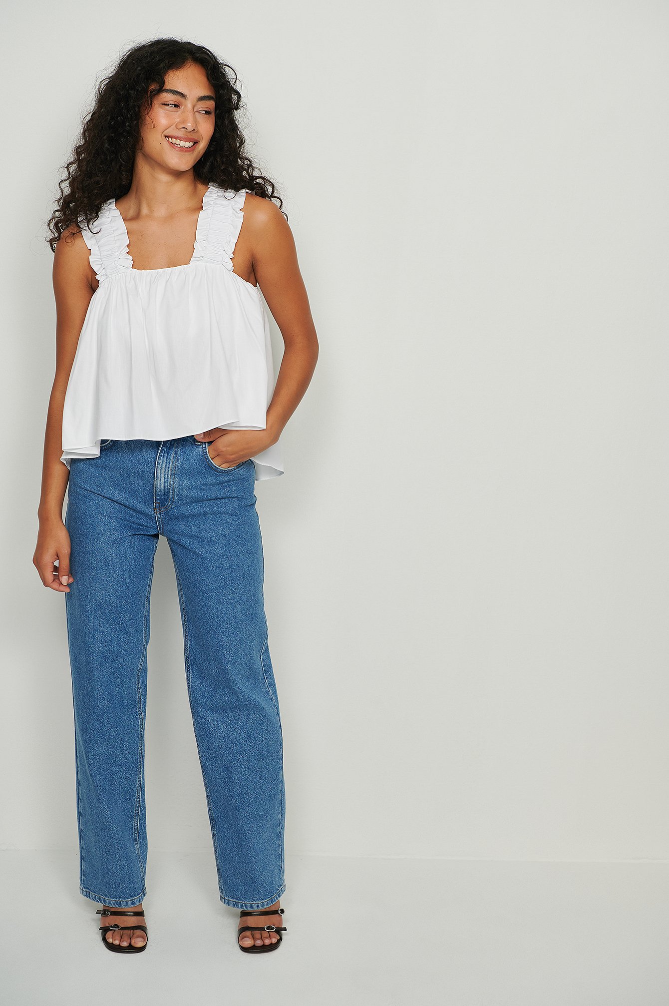 Wide Strap Top White | na-kd.com
