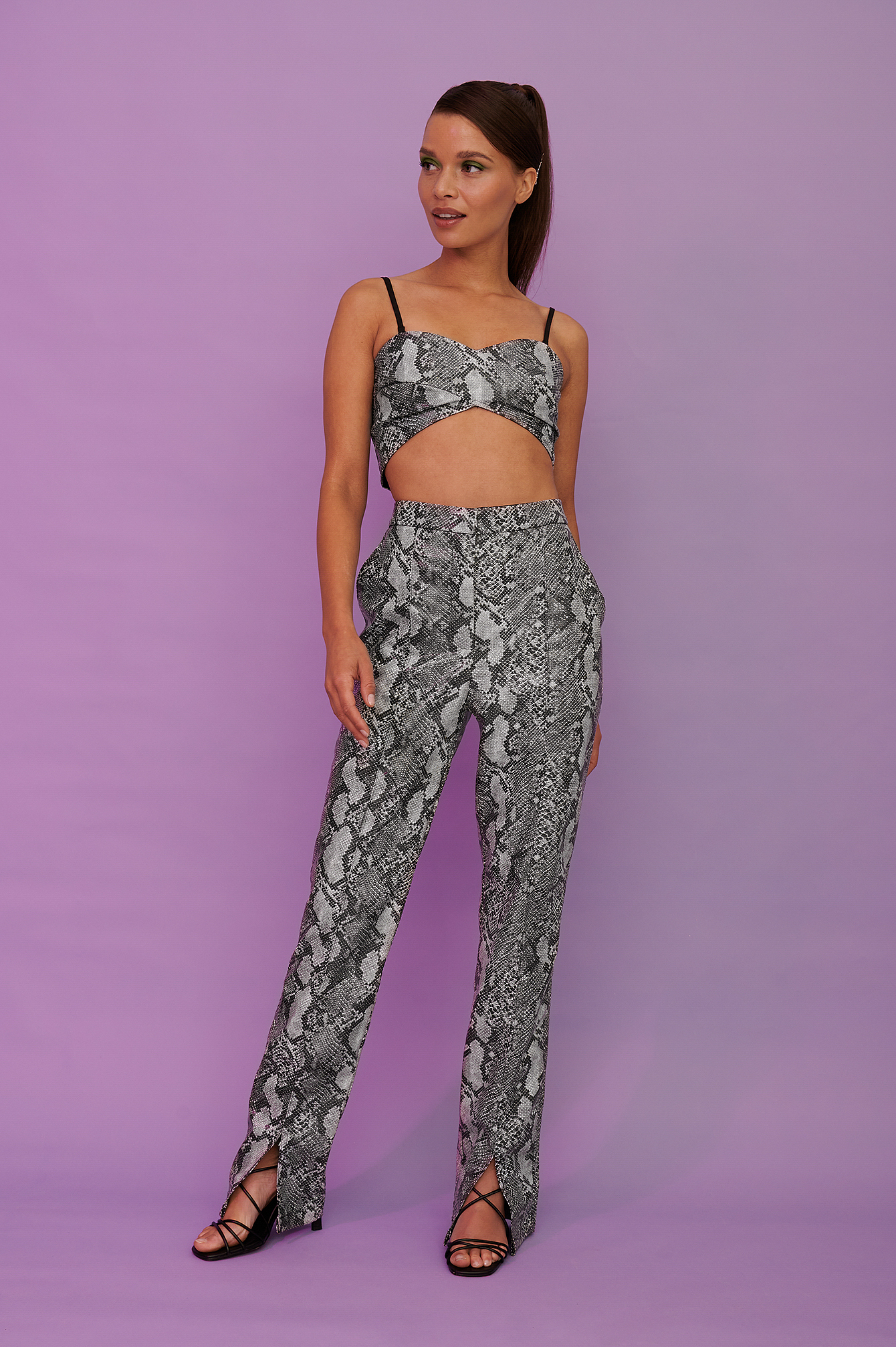 Cropped Snake Top Multicolor | na-kd.com