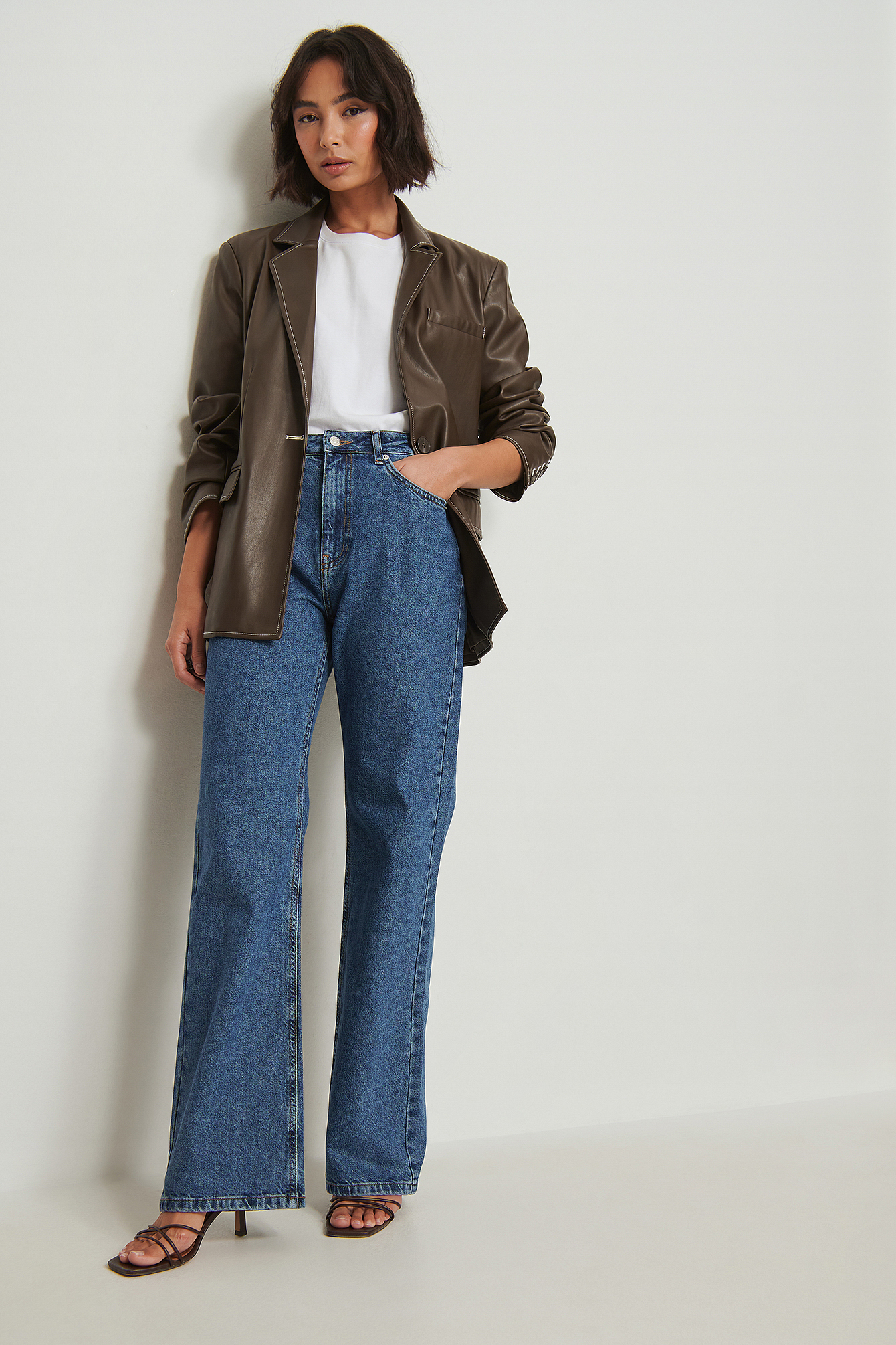 Relaxed Full Length Jeans Blue | na-kd.com