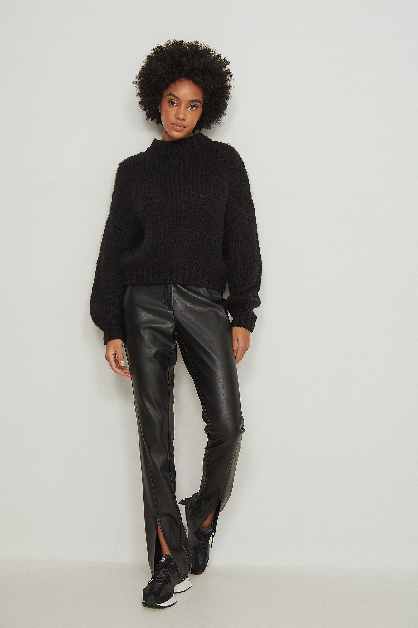 Chunky Oversized Sweater Black | na-kd.com