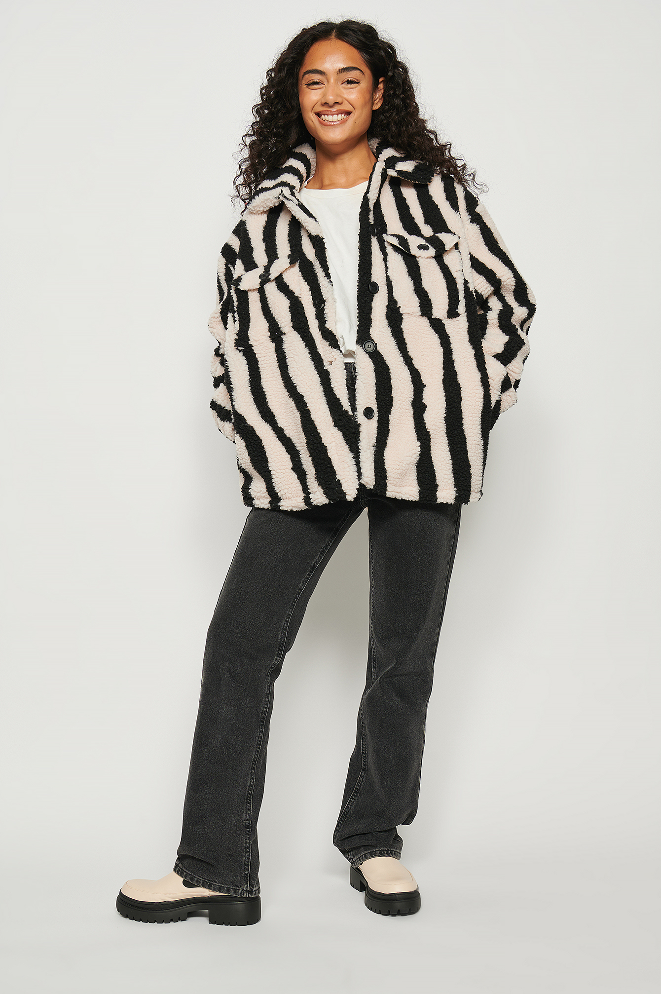 Animal Printed Shirt Jacket Multicolor | na-kd.com