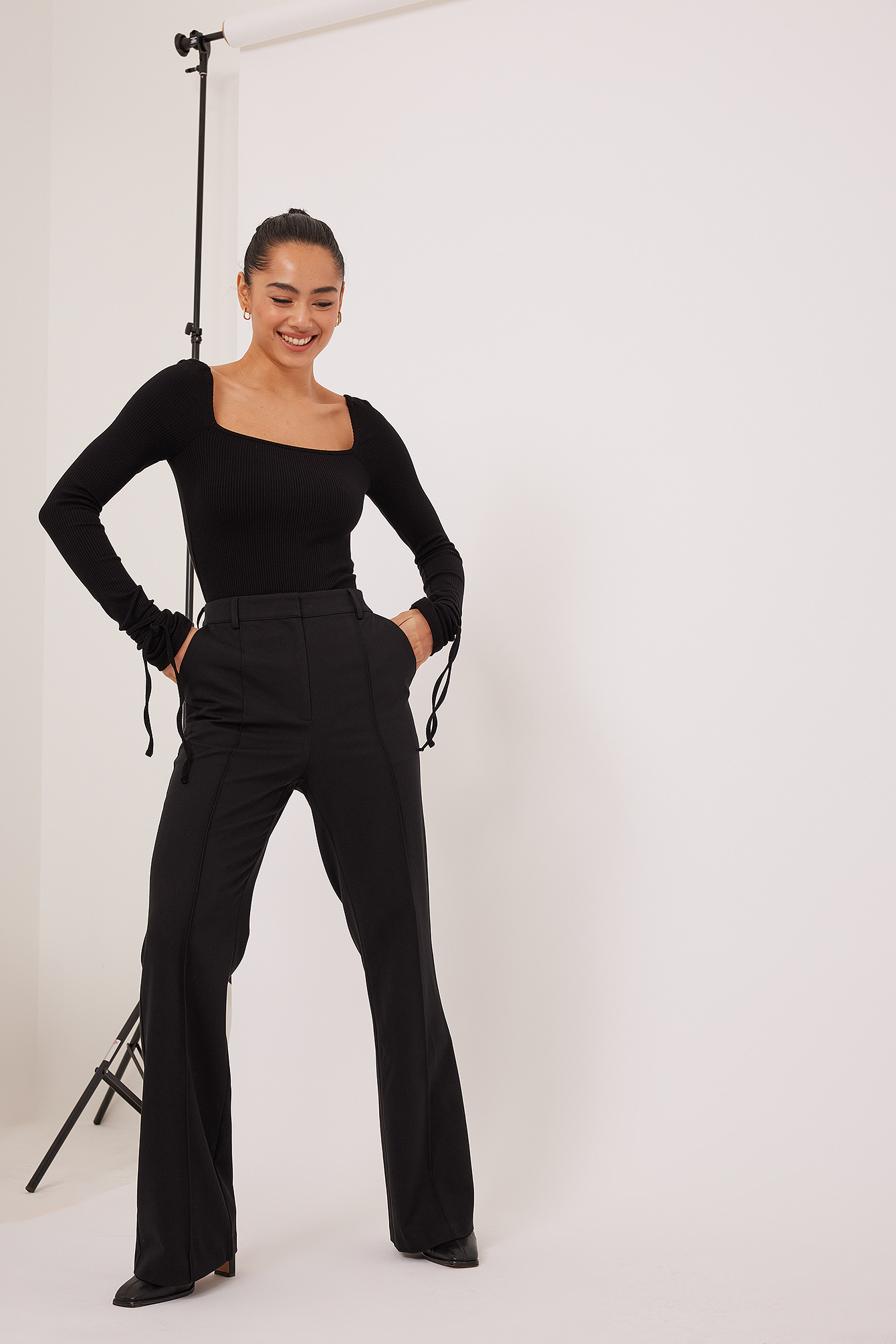 Recycled Tie Detail Body Black | na-kd.com