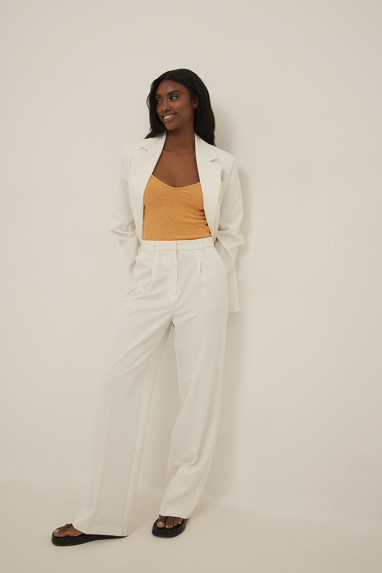 Heavy Oversized Blazer White | na-kd.com