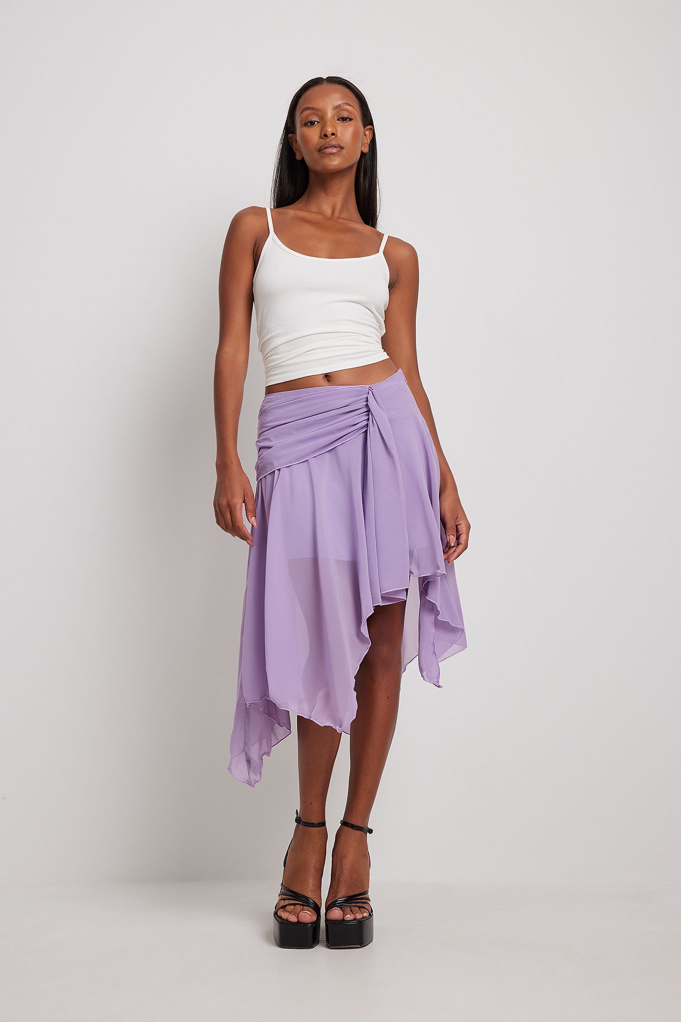 Thin Strap Cropped Basic Singlet Offwhite | na-kd.com