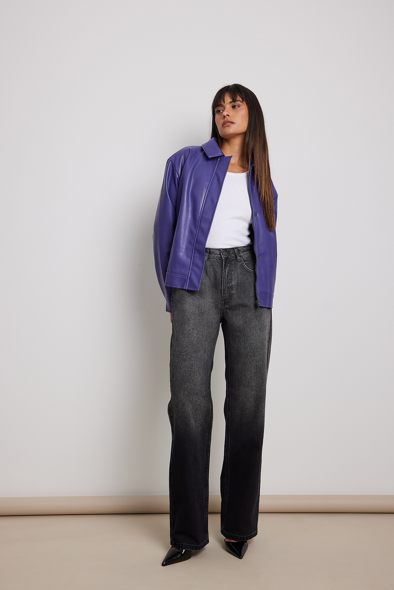 Pu Jacket Purple | na-kd.com