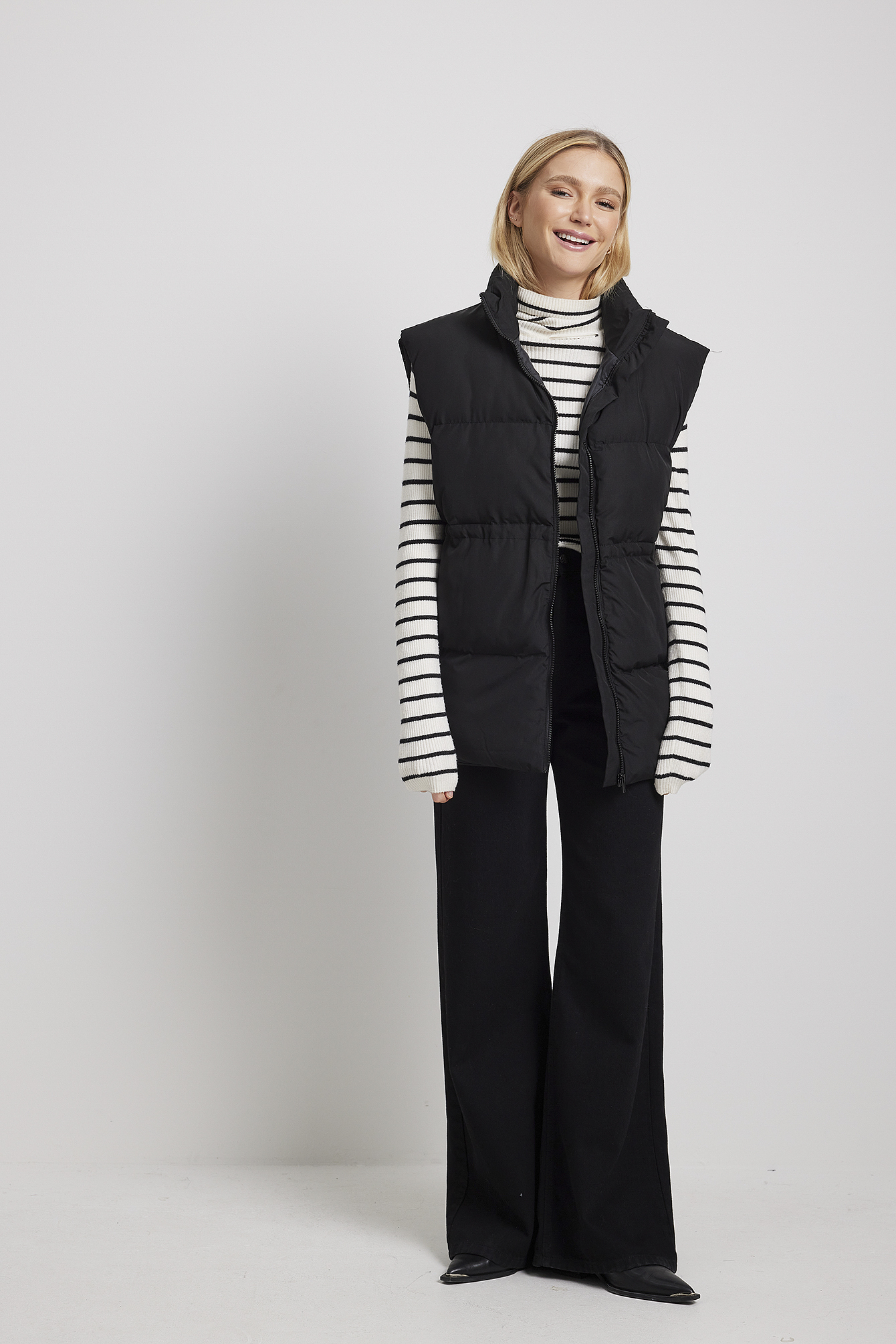 Oversized Padded Vest Black | na-kd.com