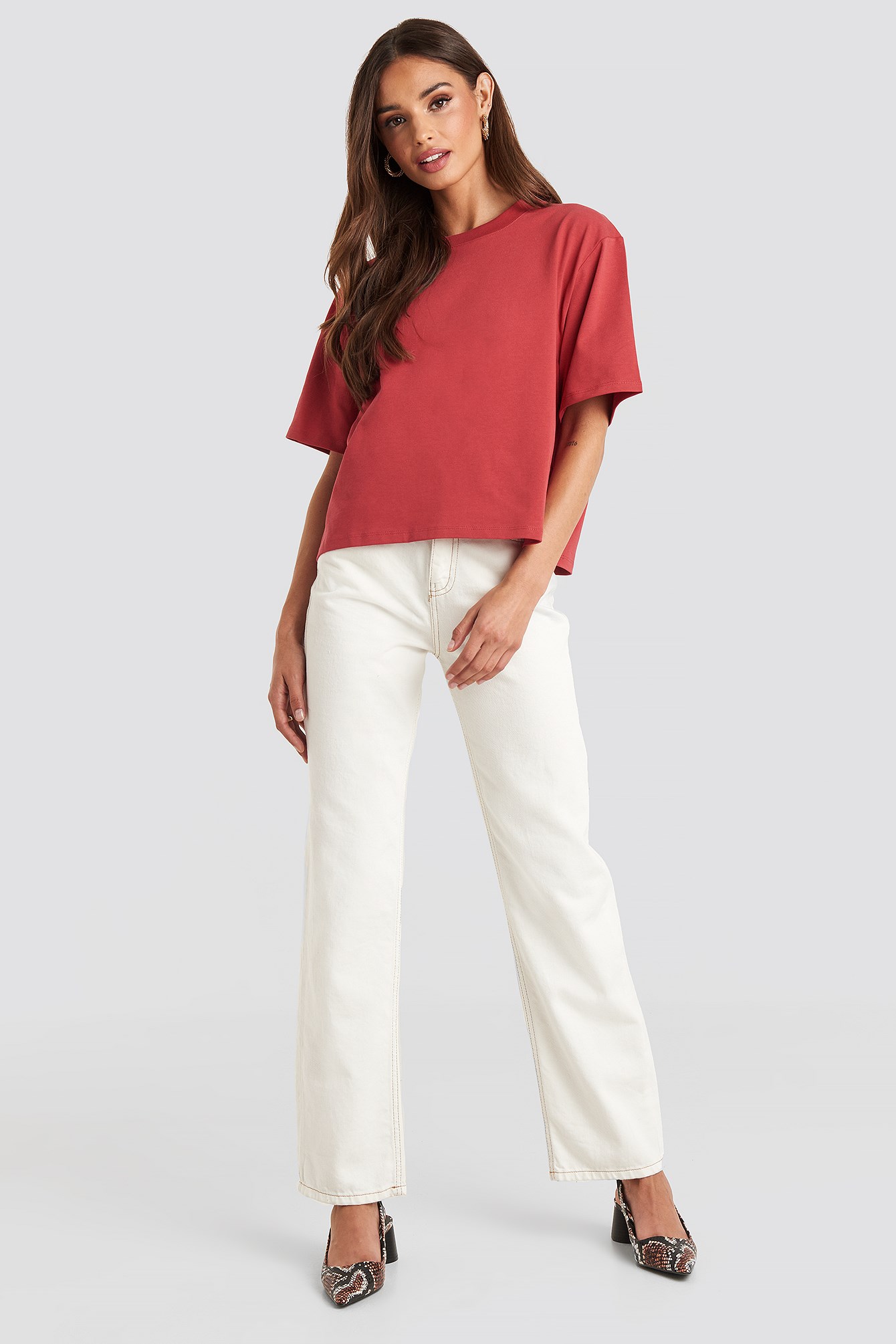 Oversized Short Tee Red | na-kd.com