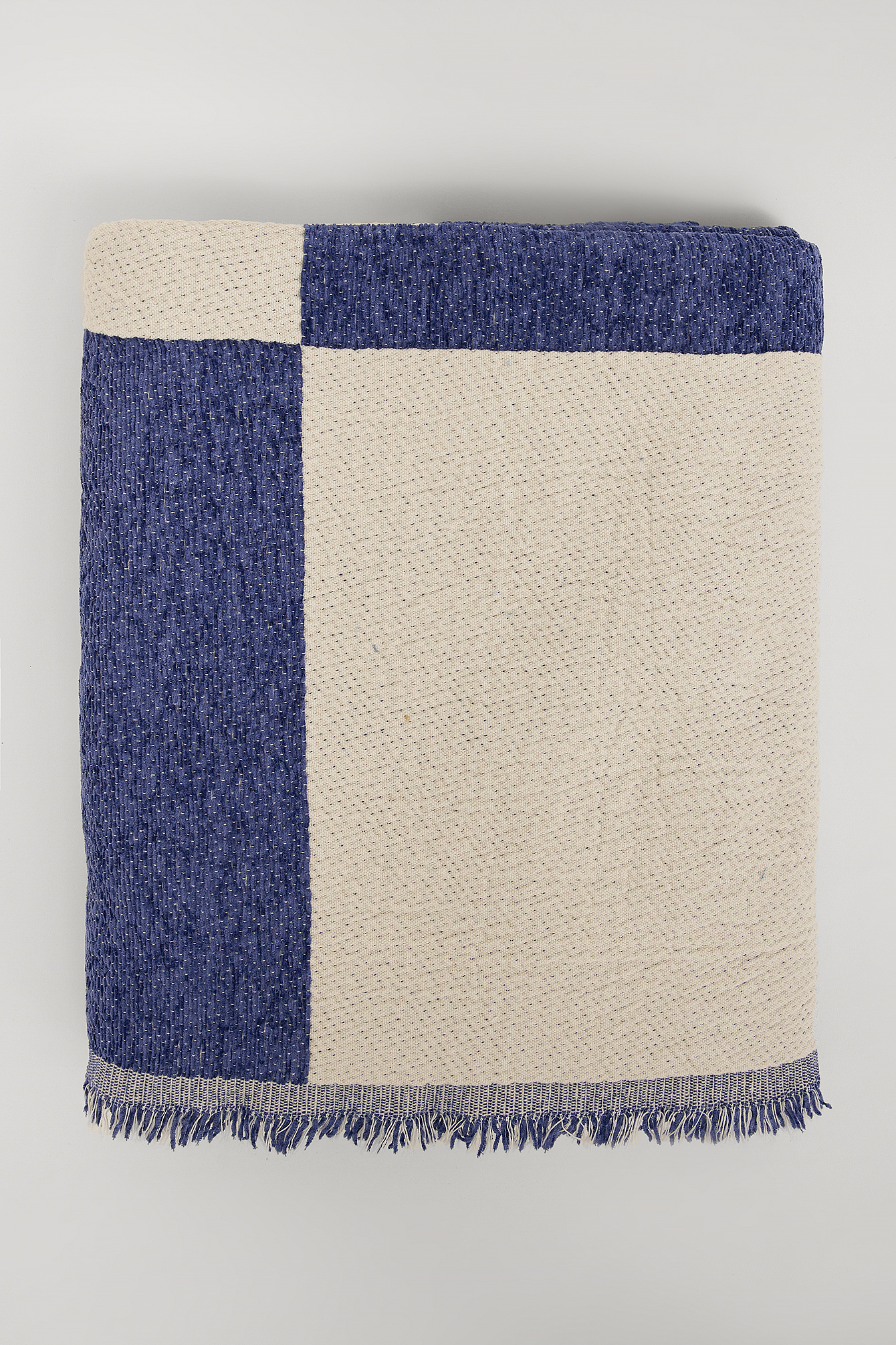 Stripe Checkered Throw Blue | na-kd.com