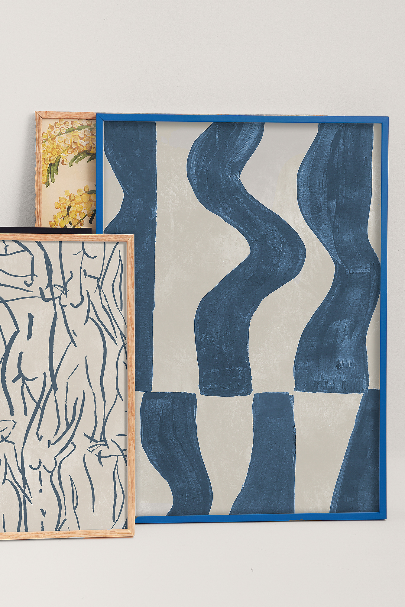 Swirly Lines Poster Blue | NA-KD