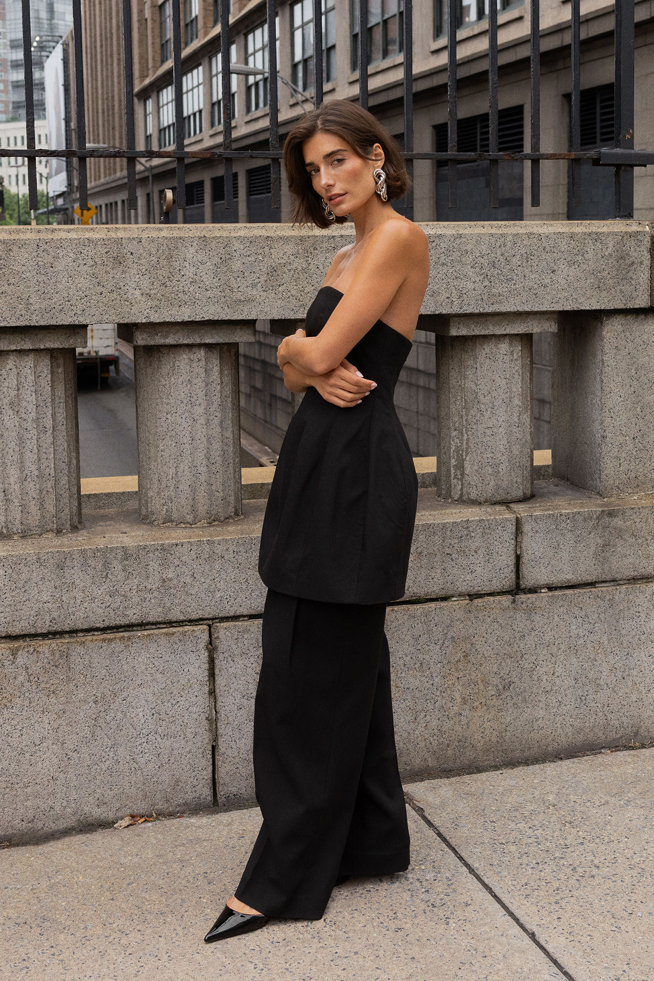 Tailored Bandeau Mini Dress Black | NA-KD