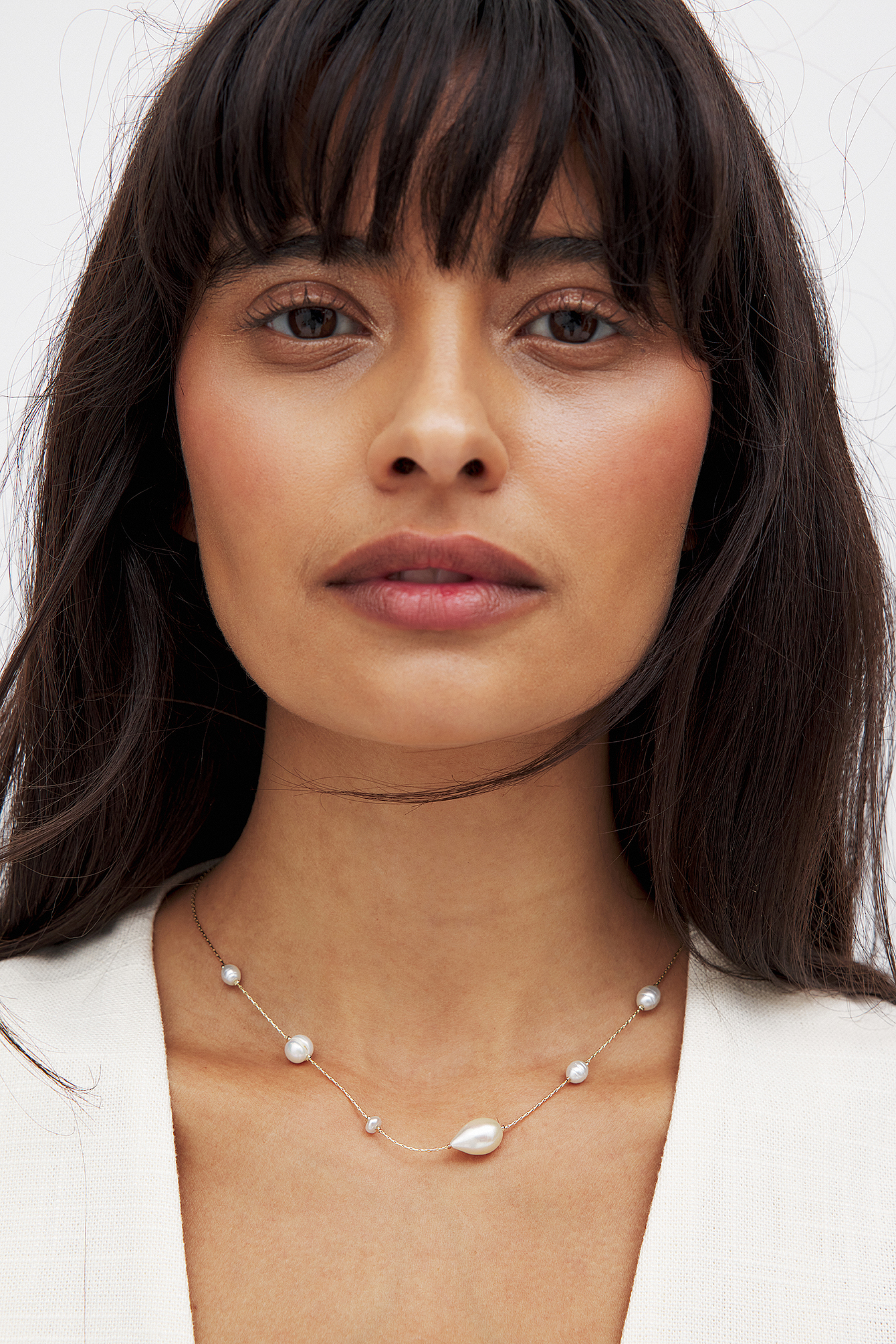 Thin Pearl Necklace Gold | NA-KD