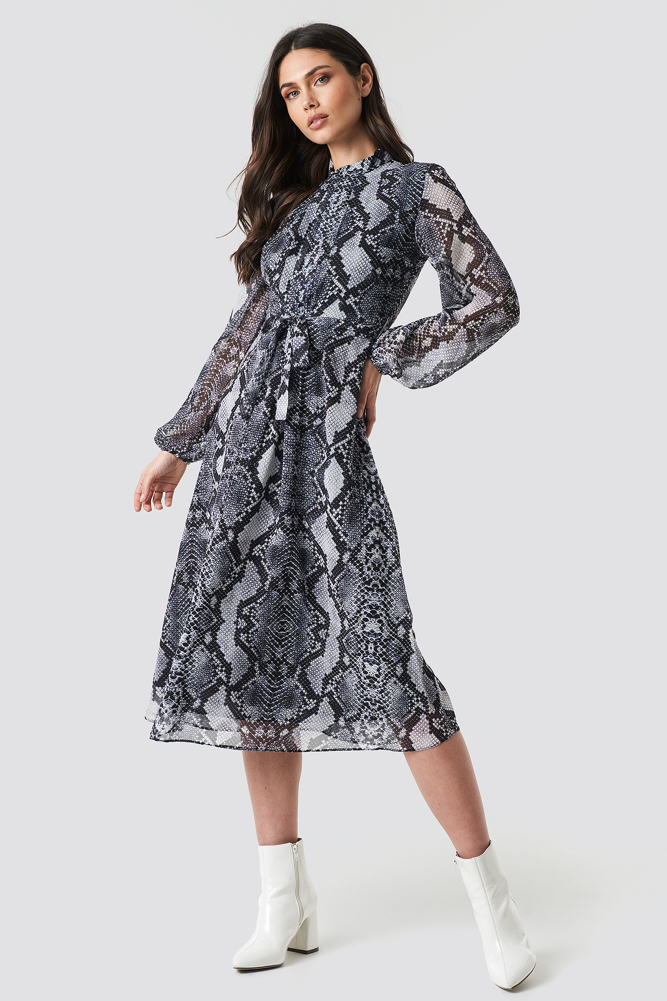Binding Detailed Mini Dress Multicolor | NA-KD