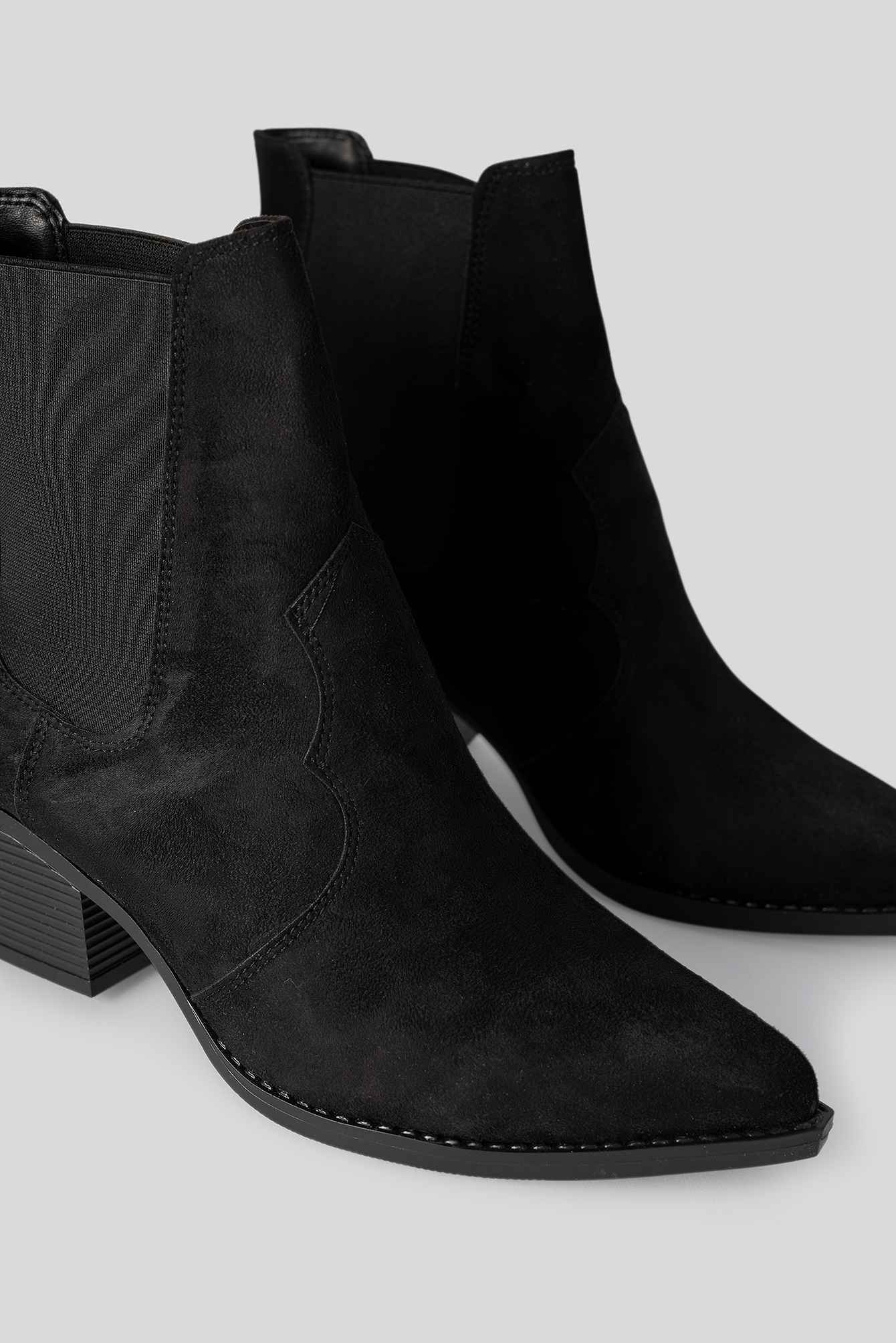 Faux Suede Ankle Boots Black | na-kd.com