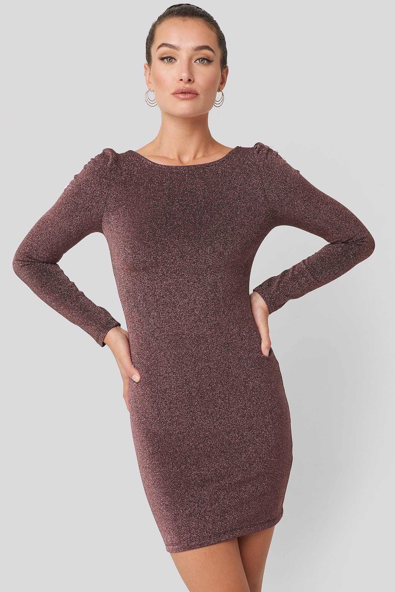 Mini Backless Dress Cobre | na-kd.com