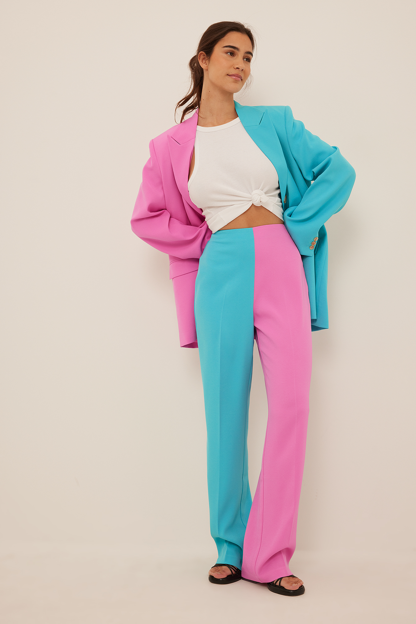 Two Colored Tailored Suit Pants Multicolor | na-kd.com