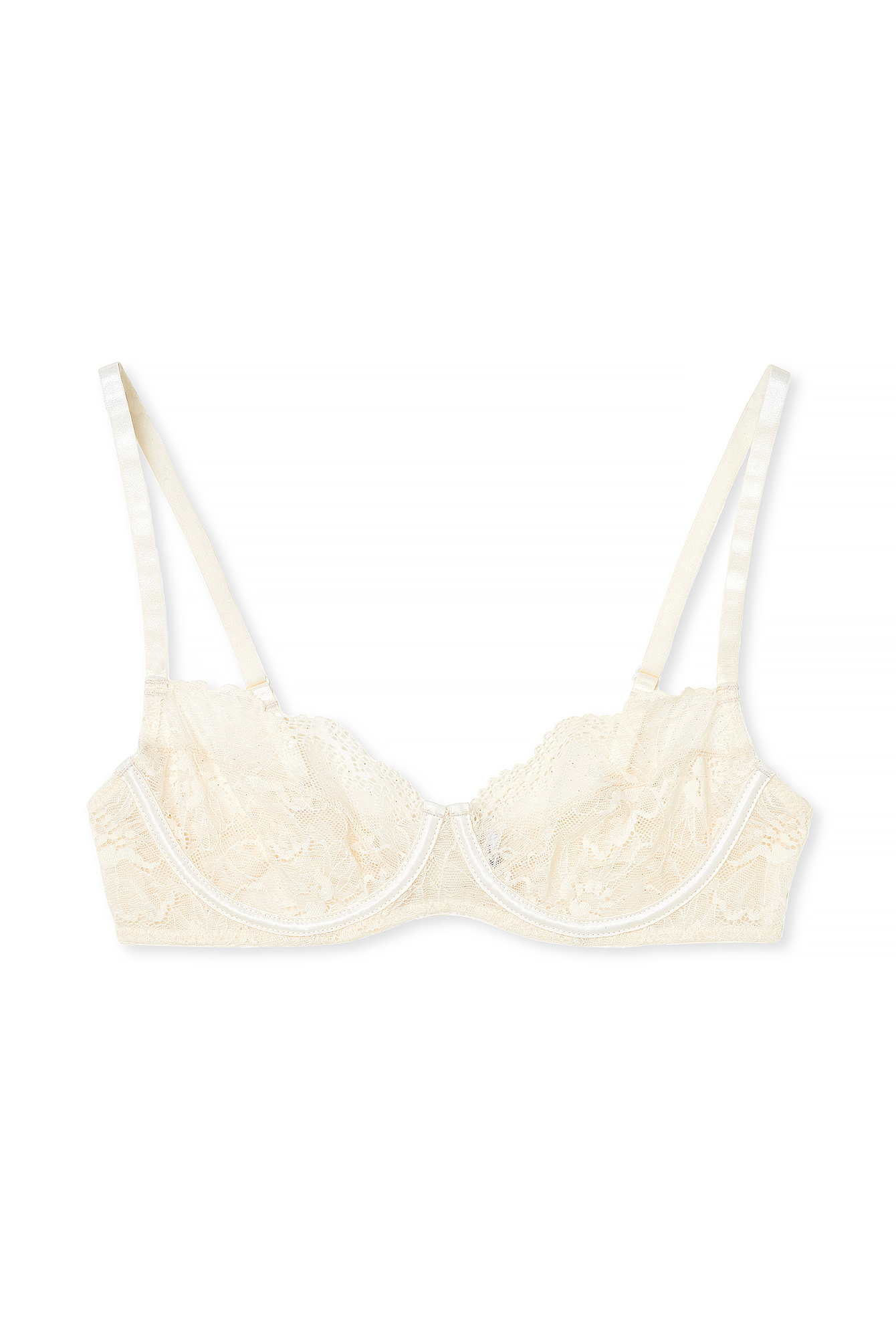 Underwired Lace Bra Offwhite | NA-KD