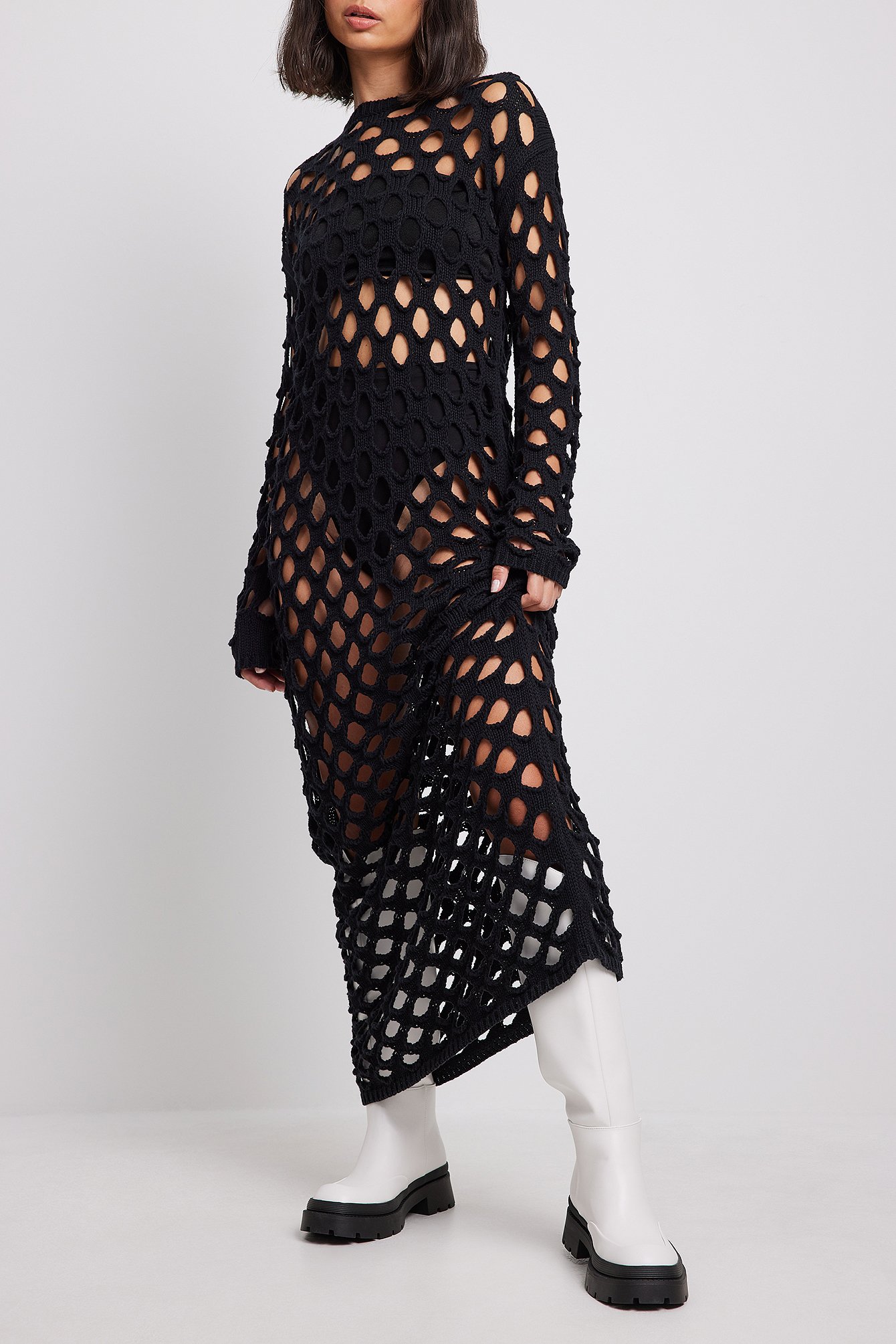 Wide Rounded Shaft Boots Offwhite | na-kd.com