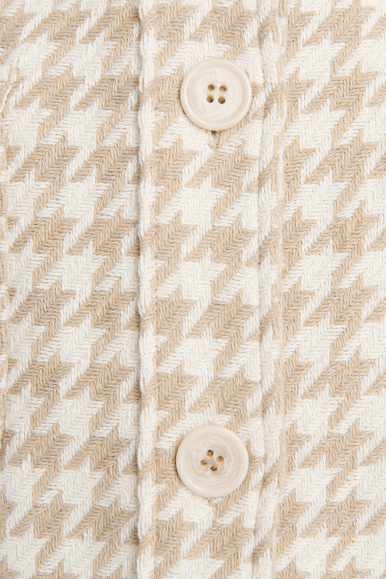 Wool Blend Dogtooth Jacket Beige | na-kd.com