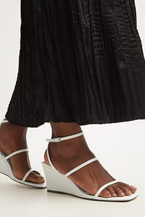 Basic Strappy Wedge Heels Offwhite | NA-KD