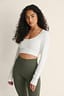 Open Back Cross Detail Top Offwhite | NA-KD