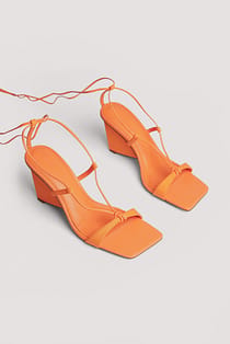 Canvas Wedge Heels Orange | NA-KD