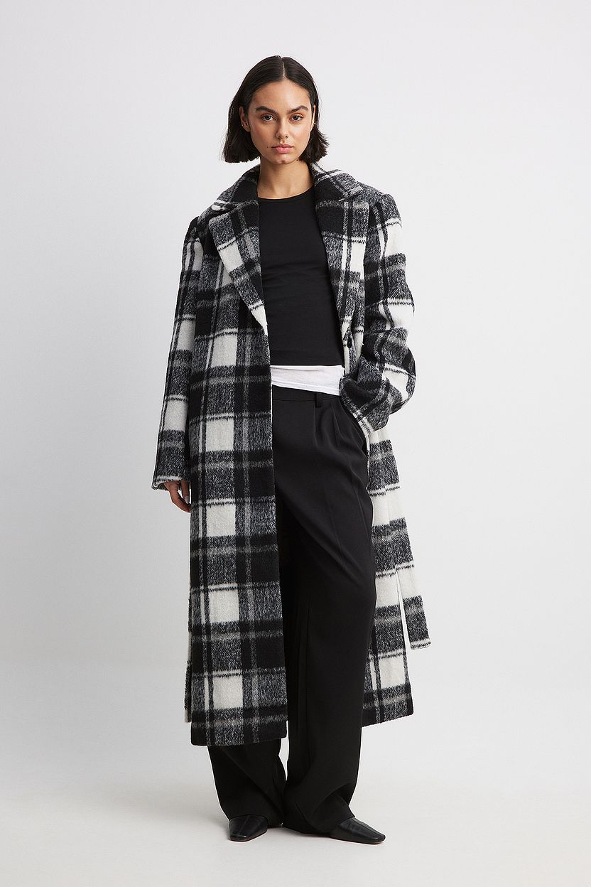 Checked Long Coat Checkered | NA-KD
