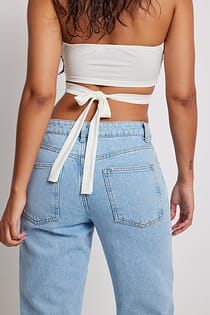 Crossover Strap Top Offwhite | NA-KD