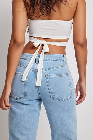 Crossover Strap Top Offwhite | NA-KD