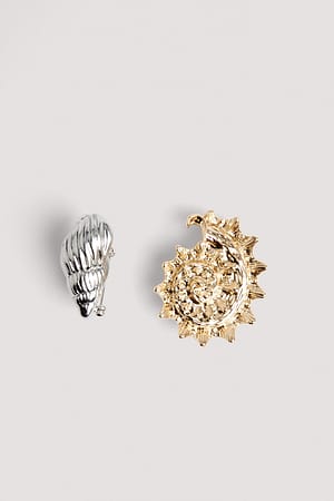 Double Shell Brooch Silver | NA-KD