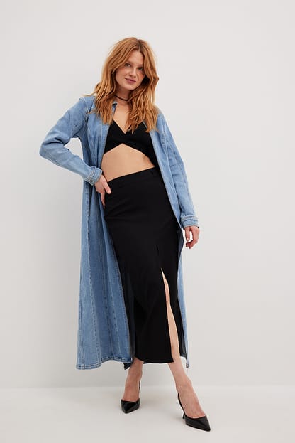 Fine Knitted Bralette Black Na Kd